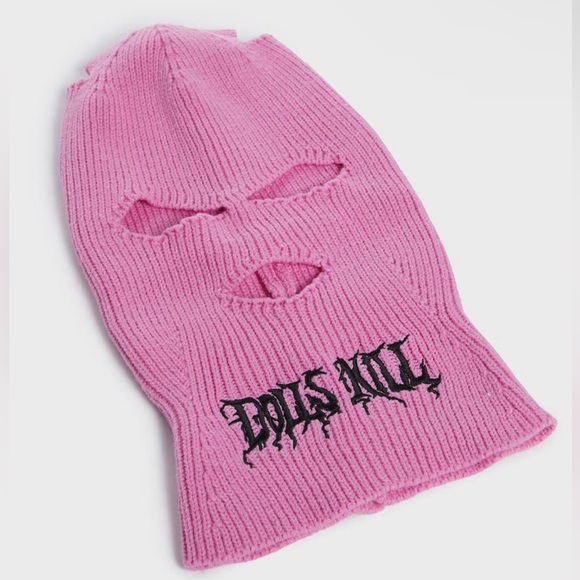 Dolls Kill | Accessories | Pink Dk Logo Ski Mask | Poshmark